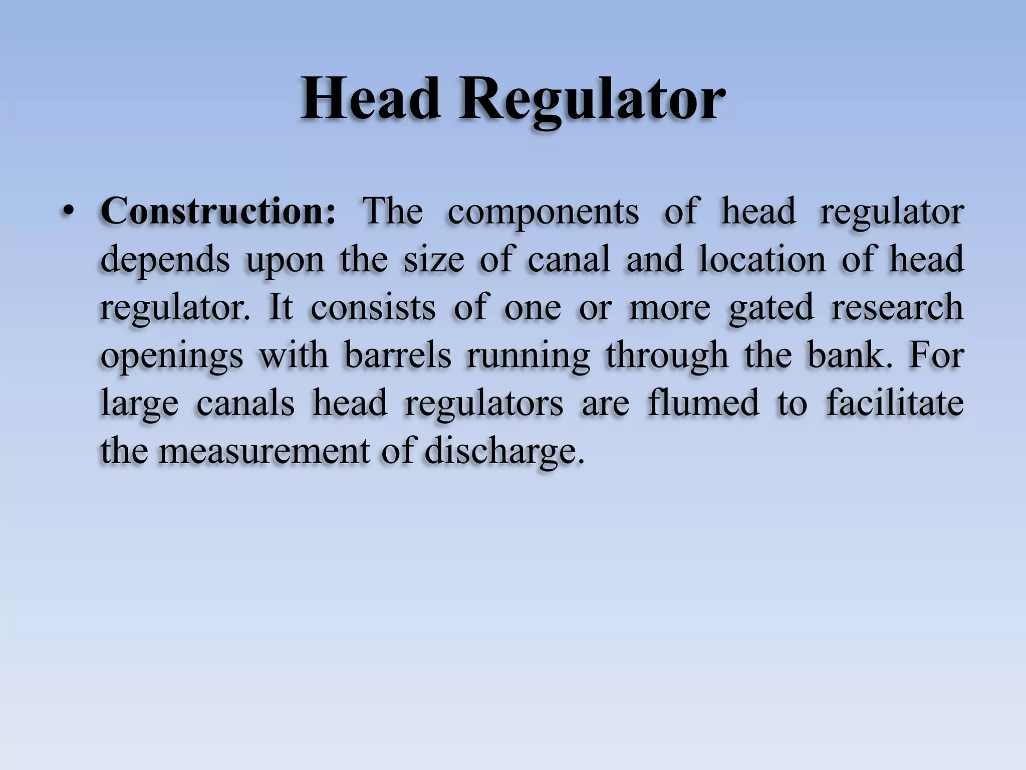 Canal Regulation & Cross Drainage Works | PPTX