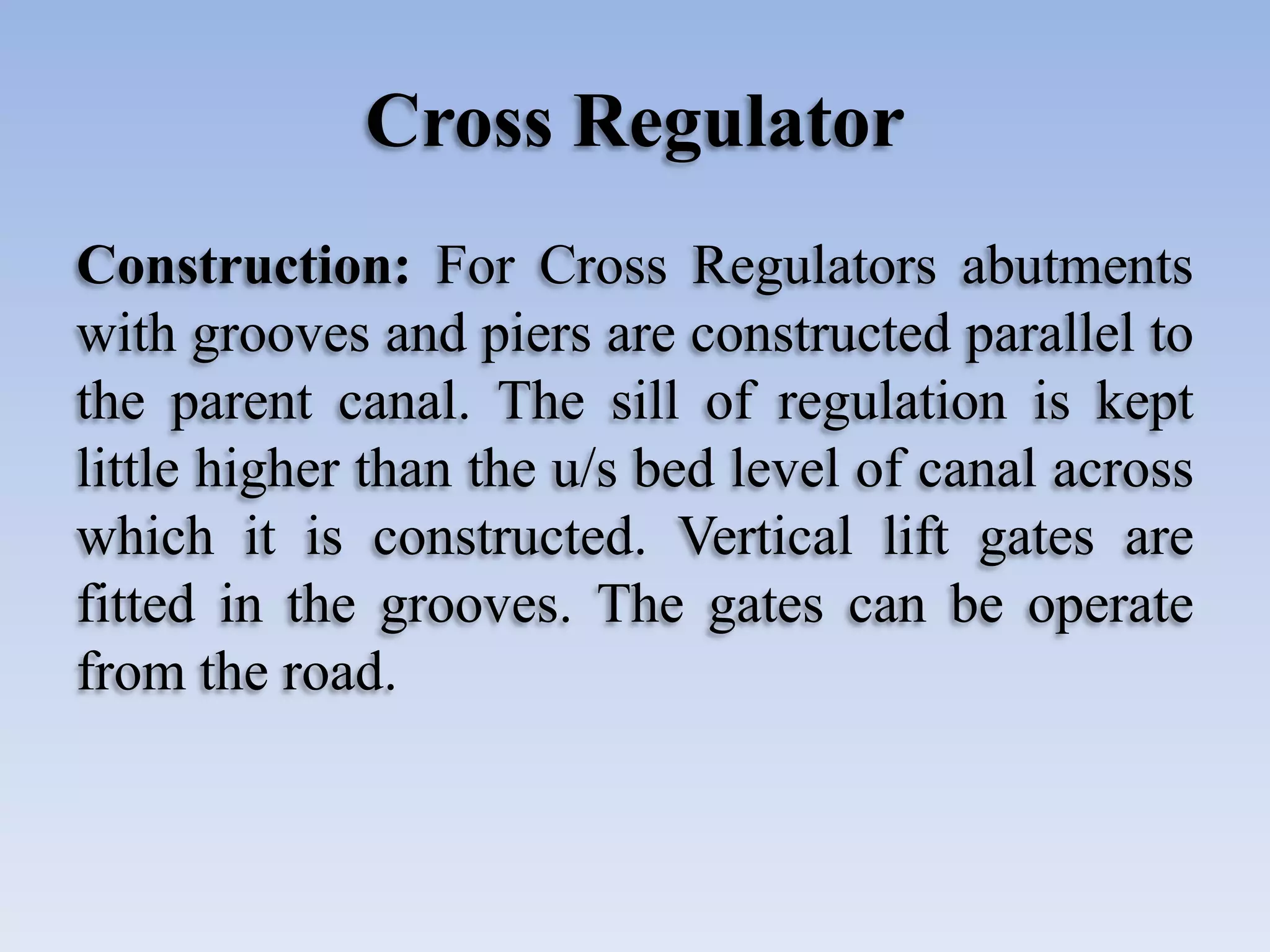 Canal Regulation & Cross Drainage Works | PPTX