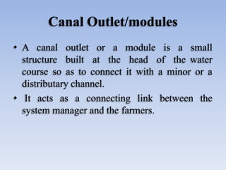 Canal Regulation & Cross Drainage Works | PPTX