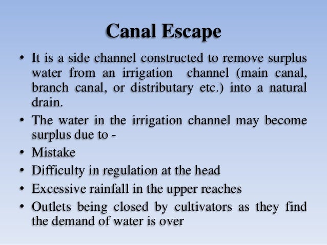 Canal Regulation & Cross Drainage Works