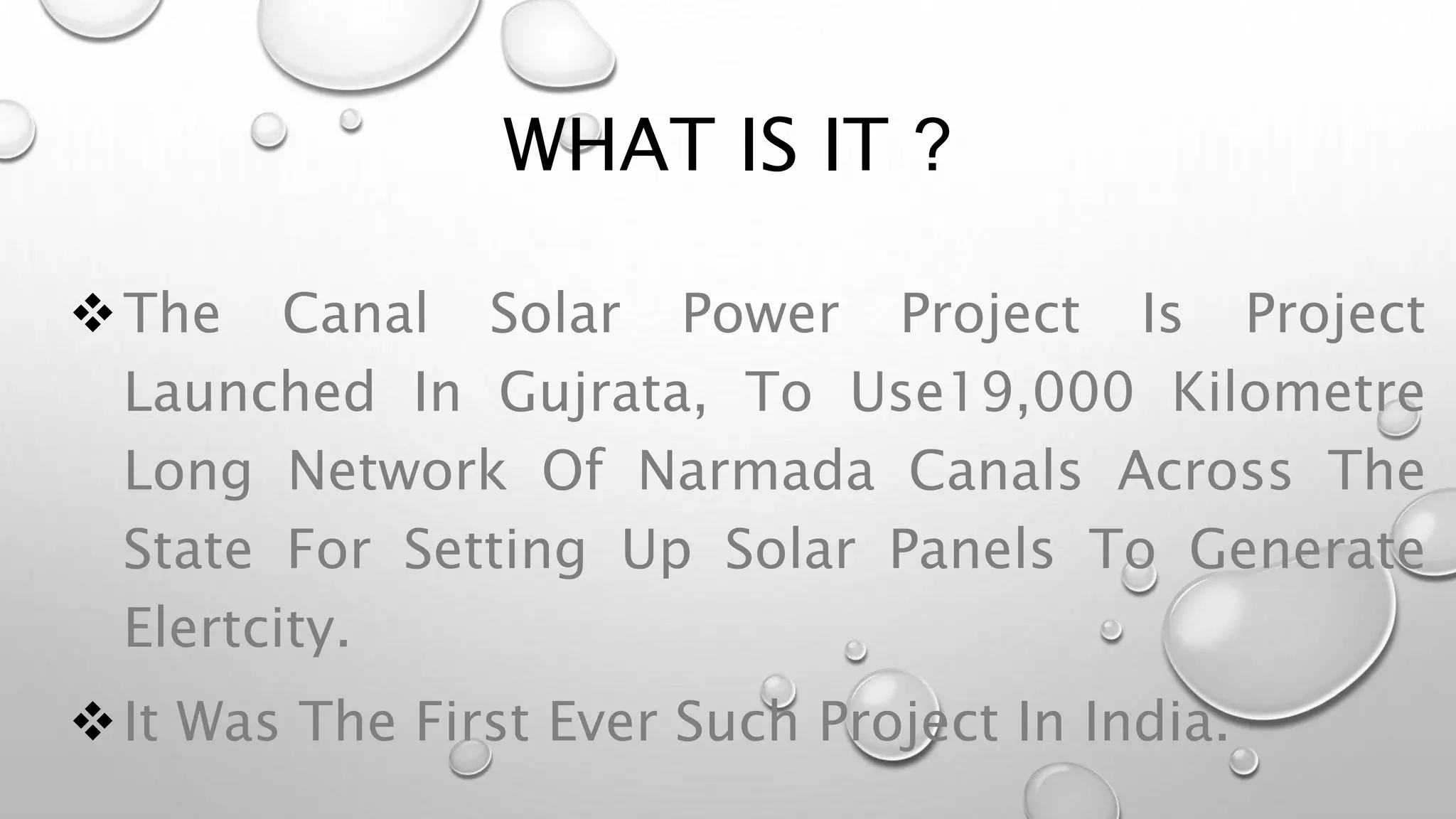 Canal top solar power plant | PPTX