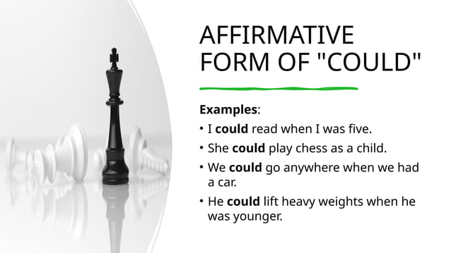Can and could for past abilities explanationx | PPT