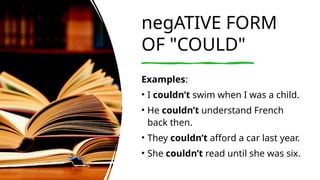 Can and could for past abilities explanationx | PPT