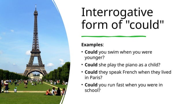 Can and could for past abilities explanationx | PPT