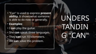 Can and could for past abilities explanationx | PPT