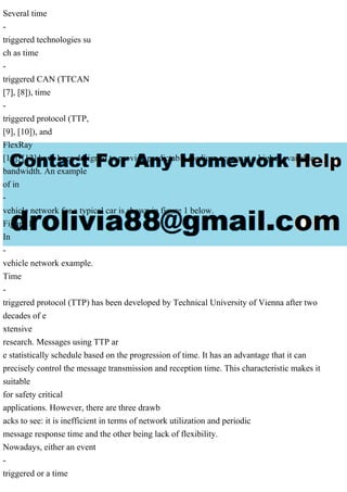 CAN and TTP are the two wired network protocols used for distributed .pdf | Computer Networking ...