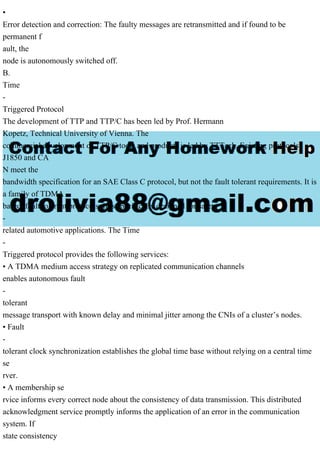 CAN and TTP are the two wired network protocols used for distributed .pdf | Computer Networking ...
