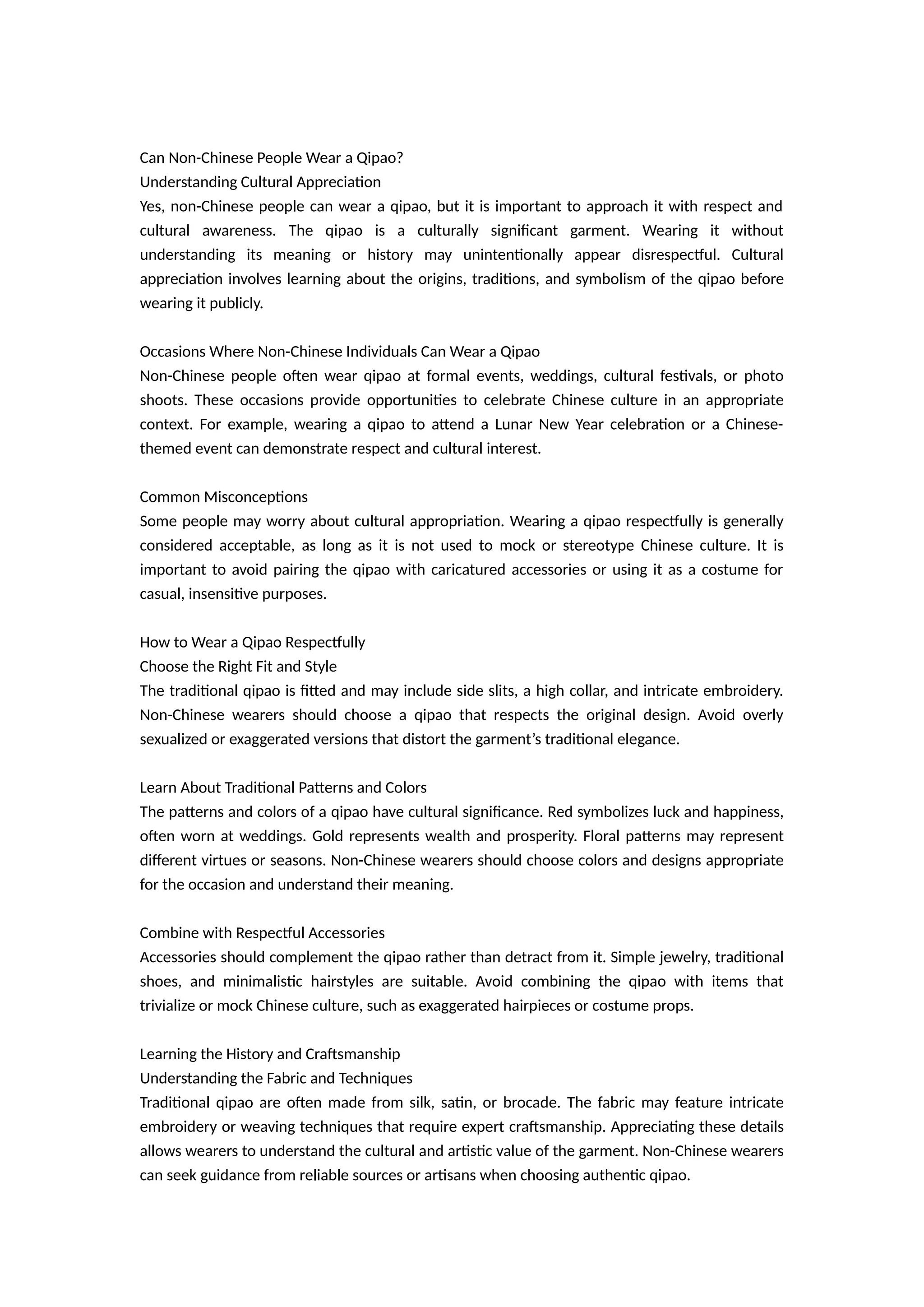 Can a Non Chinese Person Wear a Qipao？.docx