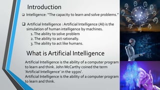 Can artificial intelligence replace human intelligence | PPTX