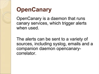 OpenCanary and Canary Tokens | PDF