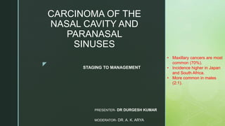 Ca nasal cavity and paranasal sinuses | PPTX