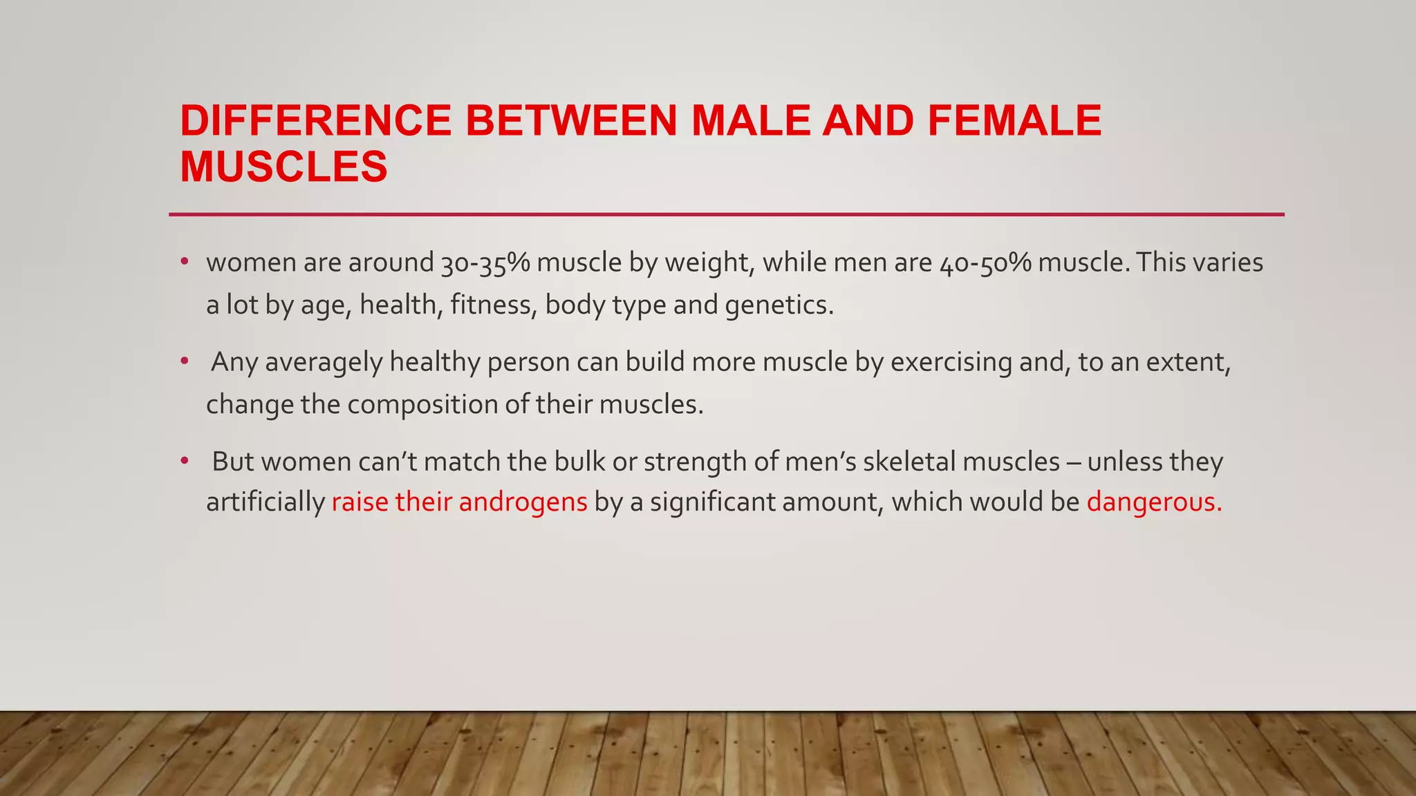 C) anatomical and physiological differences in male and female | PPTX