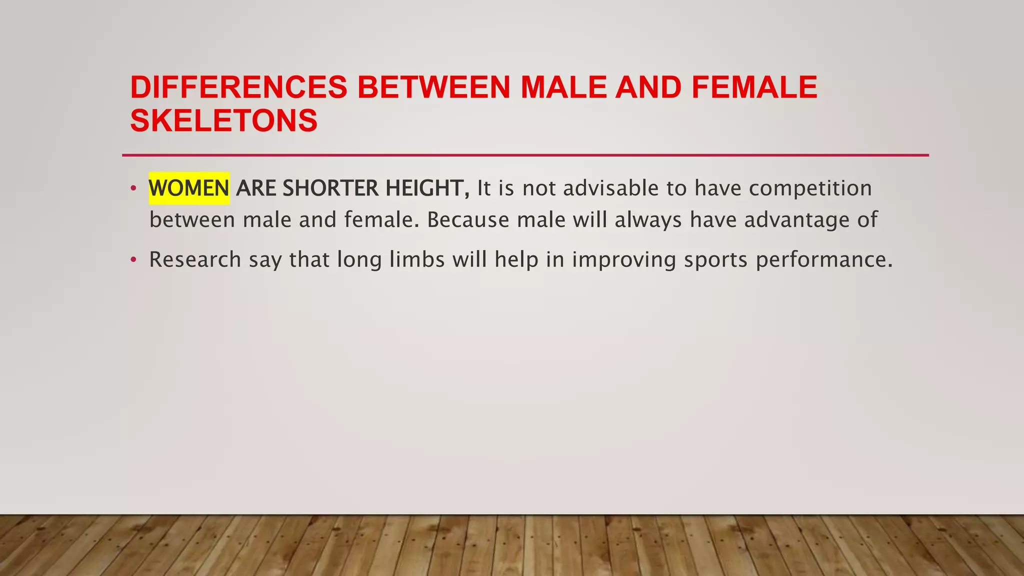 C) anatomical and physiological differences in male and female | PPTX