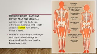 C) anatomical and physiological differences in male and female | PPTX