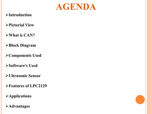 Control Area Network Can Based Accident Avoidance System Ppt