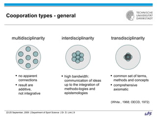 Computer Science, Sport Science and Interdisciplinarity | PPT