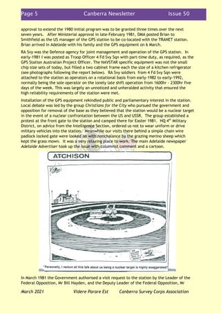 Canberra Survey Corps Assoc newsletter 50 | PDF