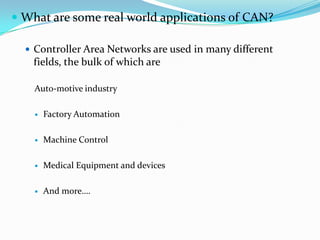 Canbus | PPTX | Computer Networking | Computing