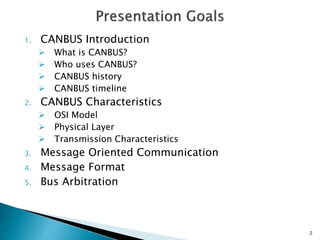 CANBUS presentation for CanBus ECE Engineering | PPT