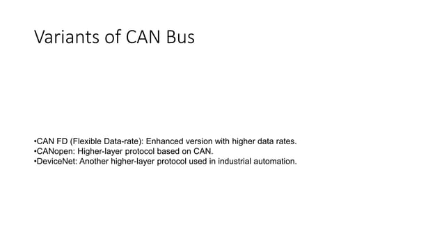 CANBUS introduction lecture for automotive | PPTX | Computer Networking | Computing