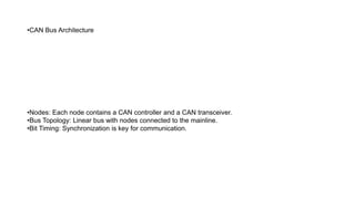 CANBUS introduction lecture for automotive | PPTX | Computer Networking ...