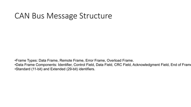 CANBUS introduction lecture for automotive | PPTX | Computer Networking | Computing