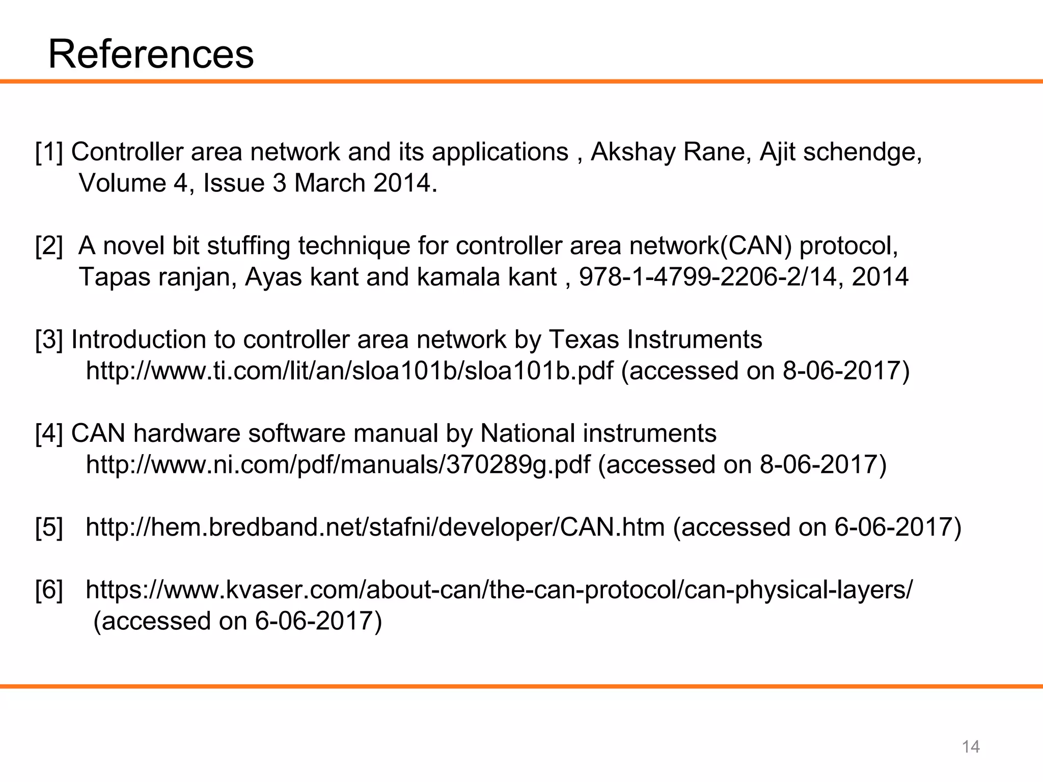 Controller area network (CAN bus) ppt | PPT