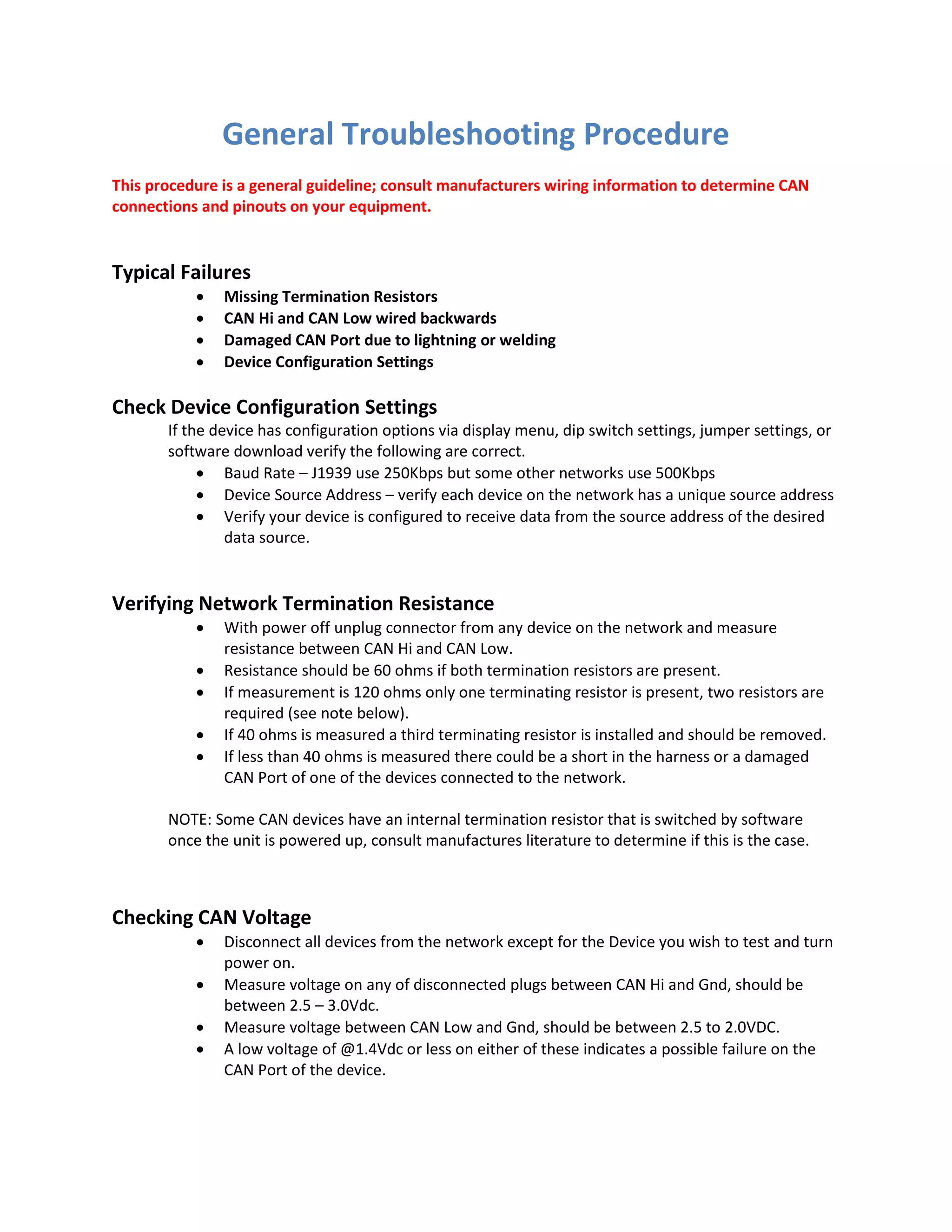 Can bus troubleshootingrevb | PDF