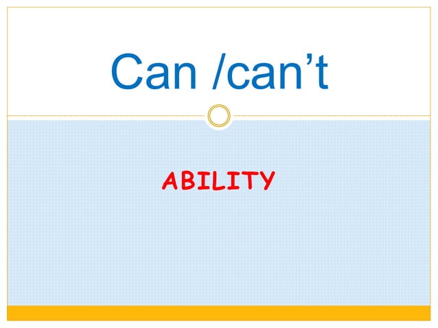 CAN / CAN´T | PPTX