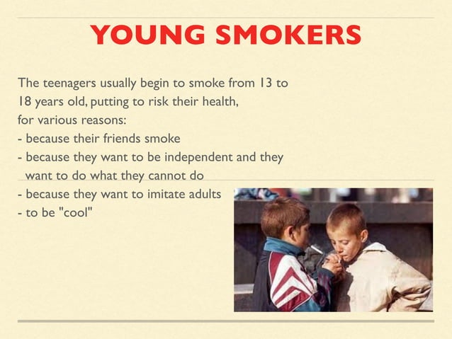Can/can't and young smokers | PPT