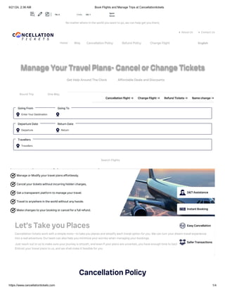 Book Fights with Cancellation Tickets | PDF