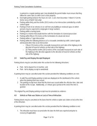 City of Toronto-Parking Ticket Rules & Regulations | PDF