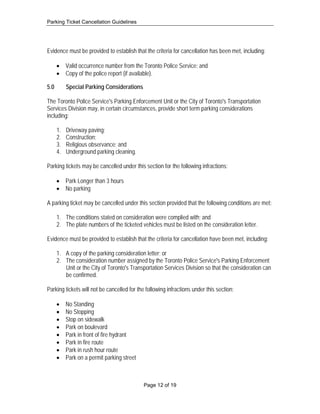City of Toronto-Parking Ticket Rules & Regulations | PDF