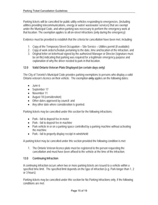 City of Toronto-Parking Ticket Rules & Regulations | PDF