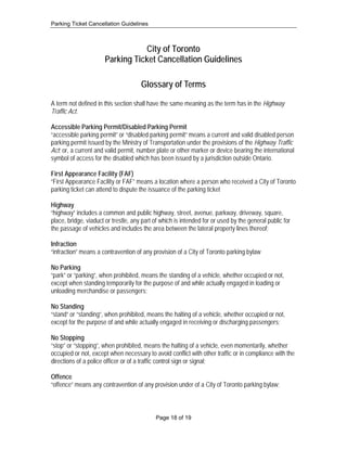 City of Toronto-Parking Ticket Rules & Regulations | PDF