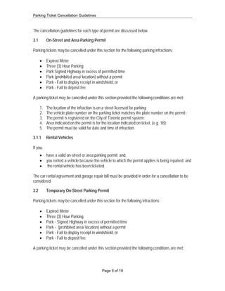 City of Toronto-Parking Ticket Rules & Regulations | PDF