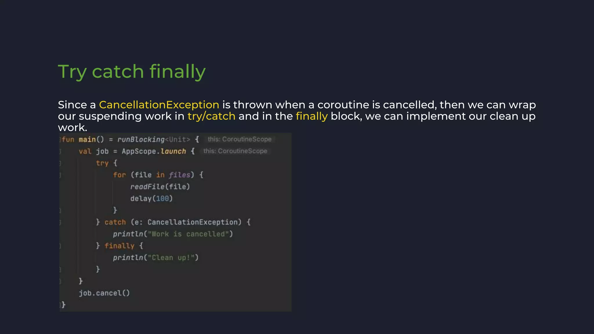 Cancellation in coroutines | PPTX