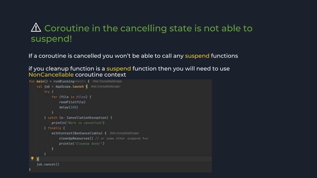 Cancellation in coroutines | PPT | Free Download