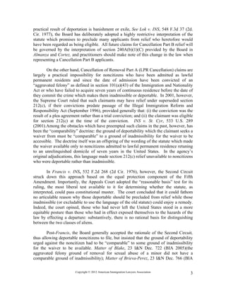 Cancellation of removal in immigration court | PDF