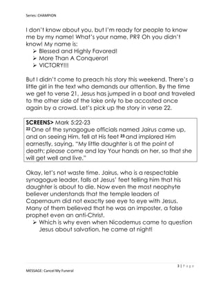 Cancel My Funeral | DOCX