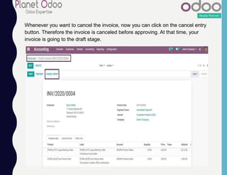 Cancel or delete invoice in odoo 13 | PPTX