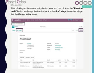 Cancel or delete invoice in odoo 13 | PPTX