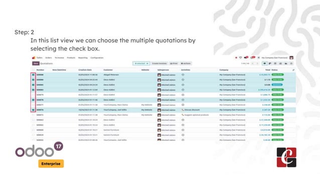 Cancel Quotation from List View in Odoo 17 | PPTX | Technology & Computing