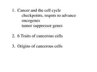 Comprehensive Overview of Cancer Biology and Cell Cycle Regulation | PPT