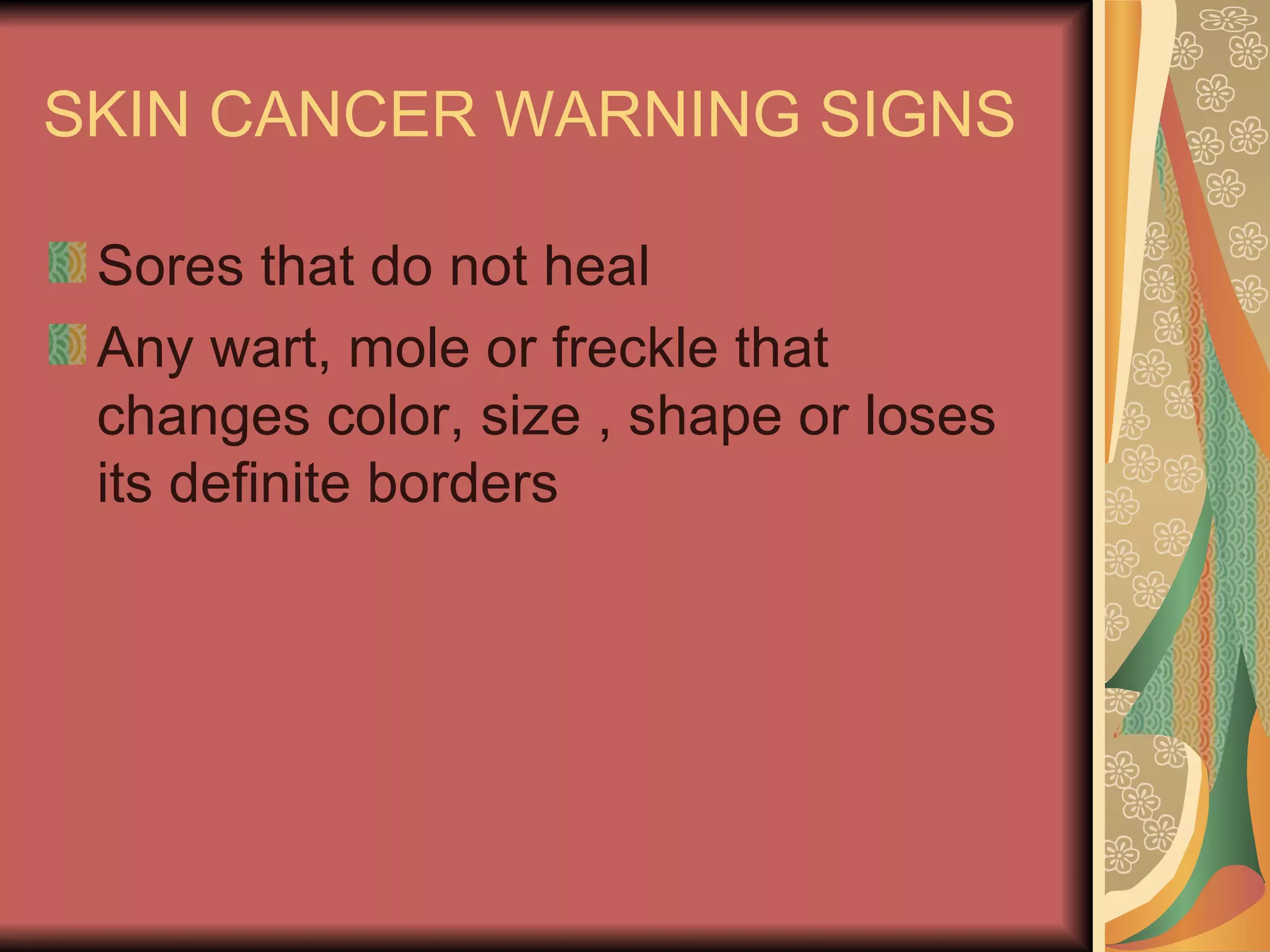 Cancer Warning Signs | PPT
