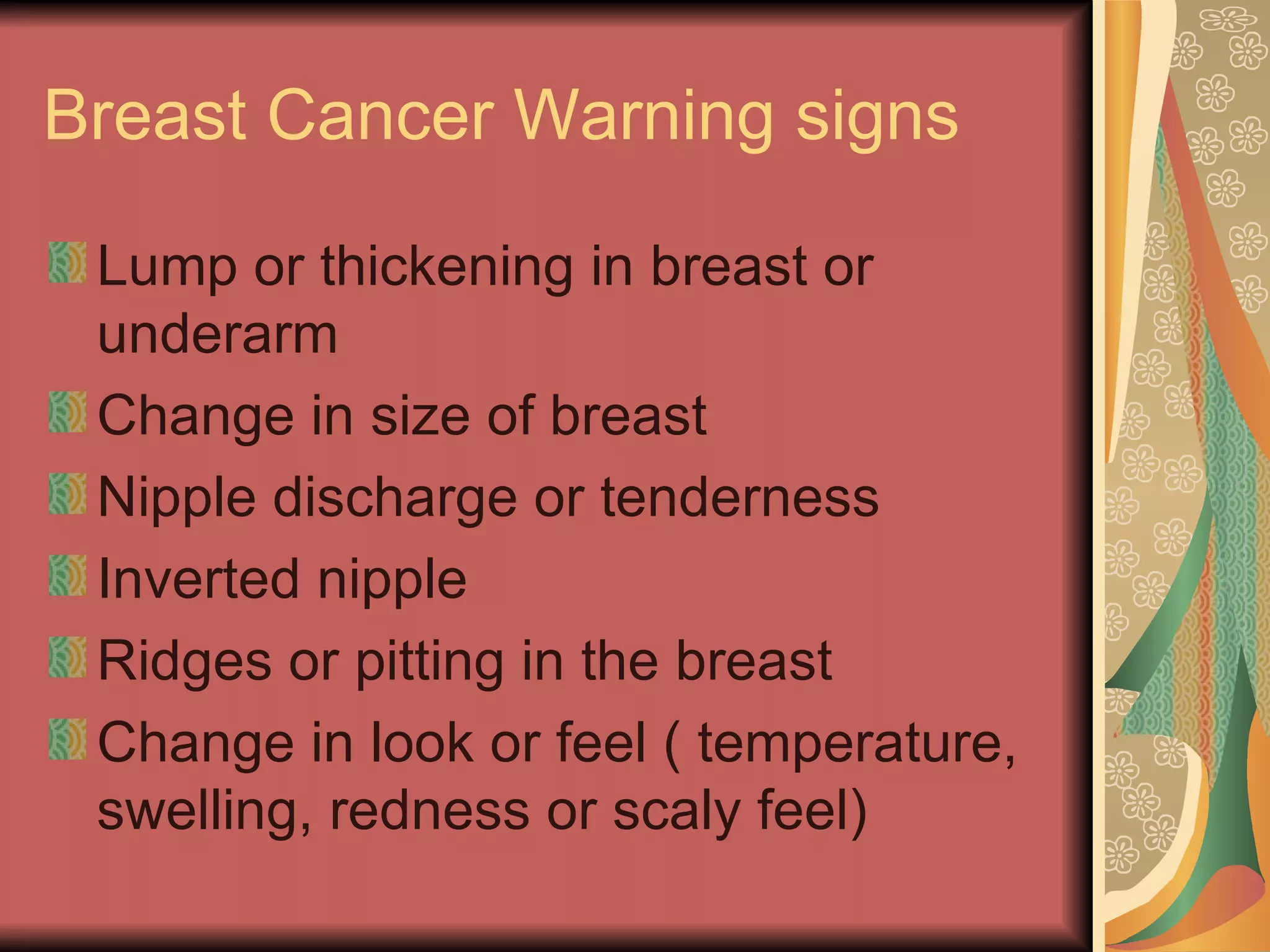 Cancer Warning Signs | PPT