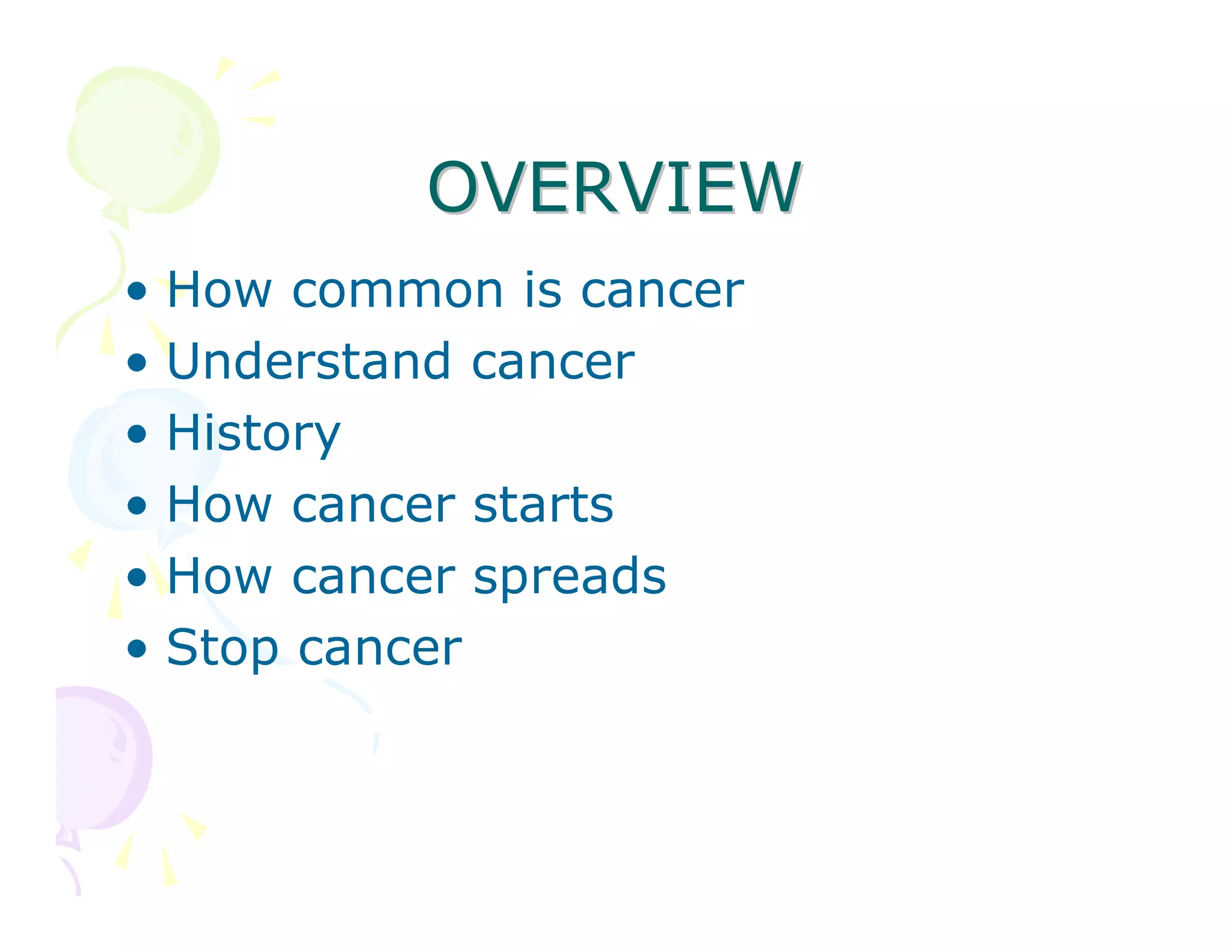 Cancer and its types - an introduction to cancer | PDF
