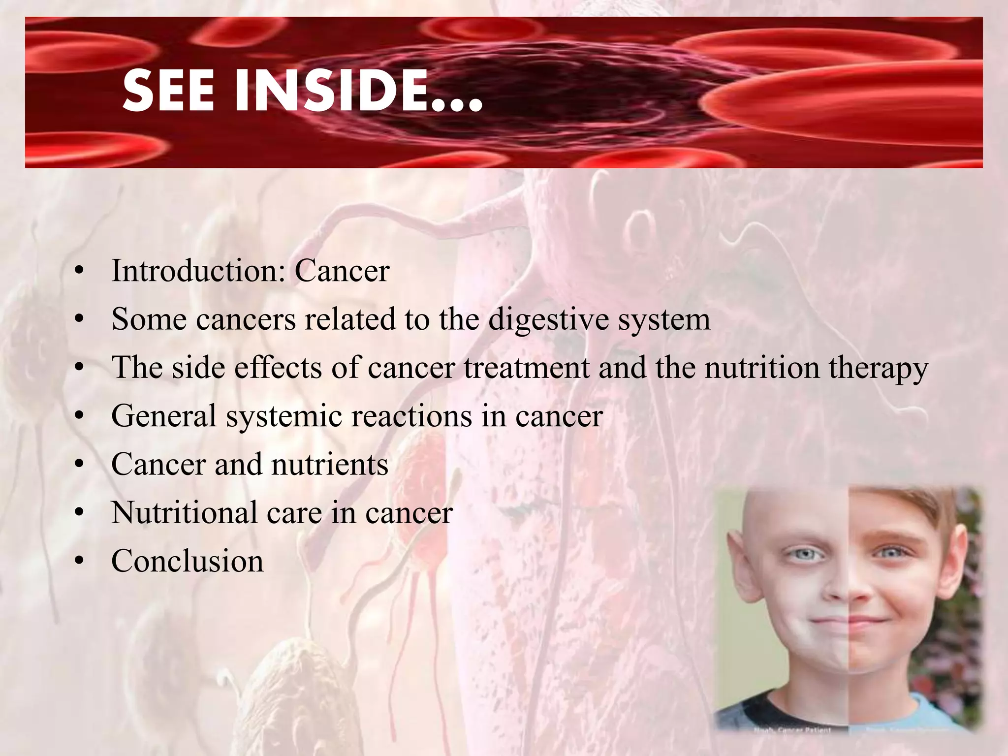 Cancer (Diet therapy, Nutritional care) | PPTX