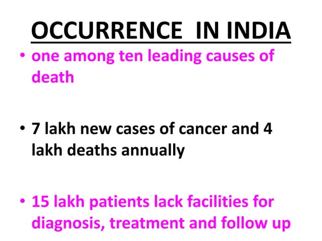 CANCER CONTROL PROGRAMME-INDIA | PPTX