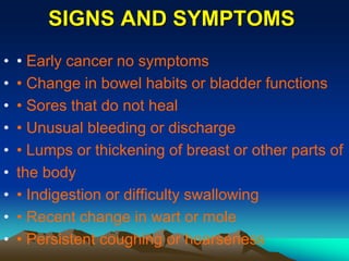 Cancer | PPTX | Cancer | Diseases and Conditions